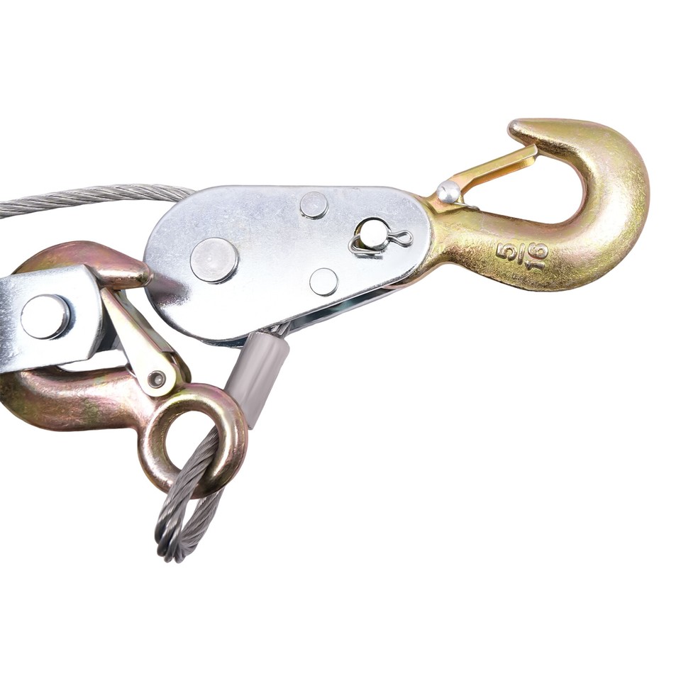 5 Ton Extra Heavy Duty Come Along Power Cable Puller with 3 Hooks 2 ...