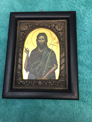 HOLY ICON GREECE 1000 SILVER COPPER COATING TRADITIONAL BYZANTIN ...