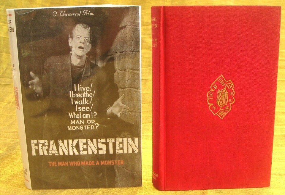 MARY SHELLEY - FRANKENSTEIN - FIRST THUS + DUSTJACKET + BONUS NEWSPAPER ...