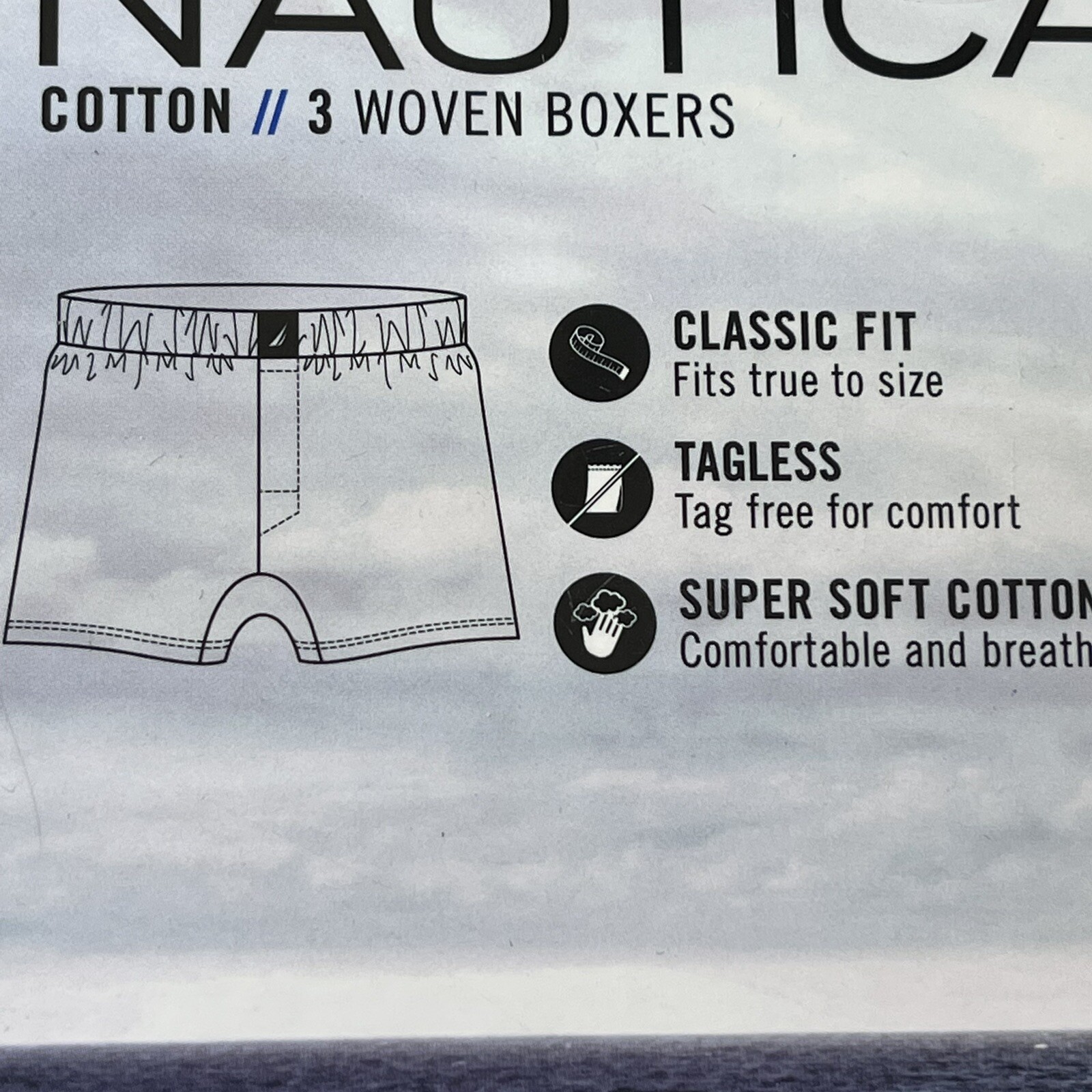 Nautica Men’s Size Small 3 Pack Cotton Woven Boxers Classic Fit ...
