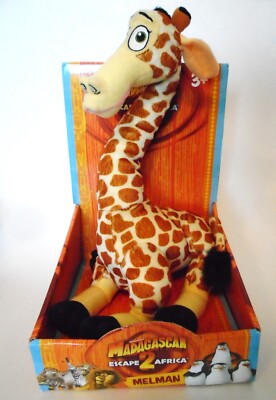 RARE NEW Madagascar Melman The Giraffe Escape 2 Africa 11” Plush Movie ...