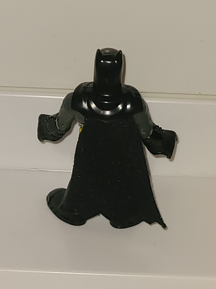 DC COMICS BATMAN FISHER PRICE IMAGINEXT SUPER FRIENDS BLACK & GRAY GEAR ...