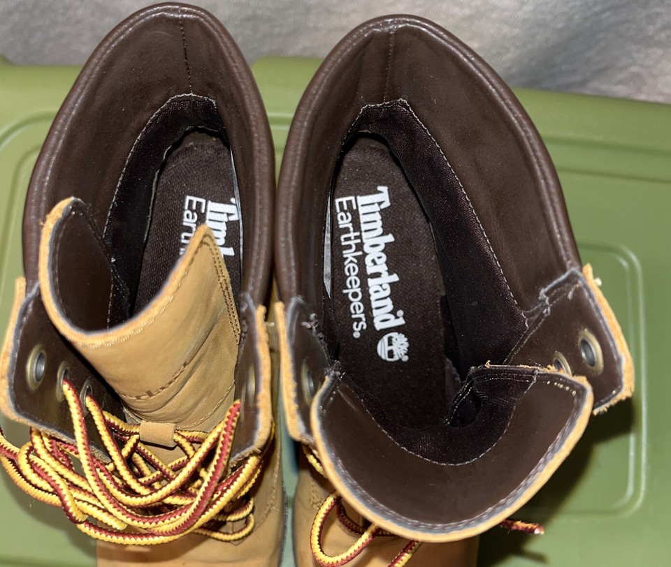 Timberland Women's Ortholite High Heel Wheat Leather Boots Style 8715A ...