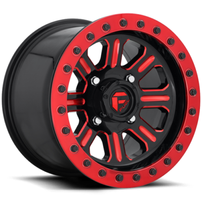 Set (4) Fuel 15x7 & 15x10 Aluminum Hardline BL Beadlock Rims Wheels ATV ...