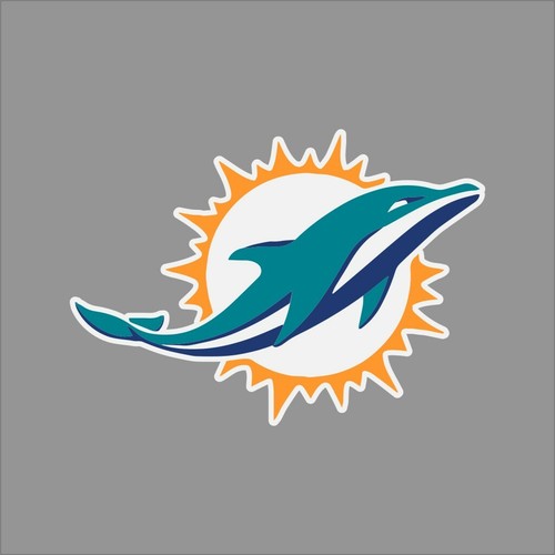 Miami Dolphins #2 NFL Team Pro Sports Vinyl Sticker Decal Car Window ...