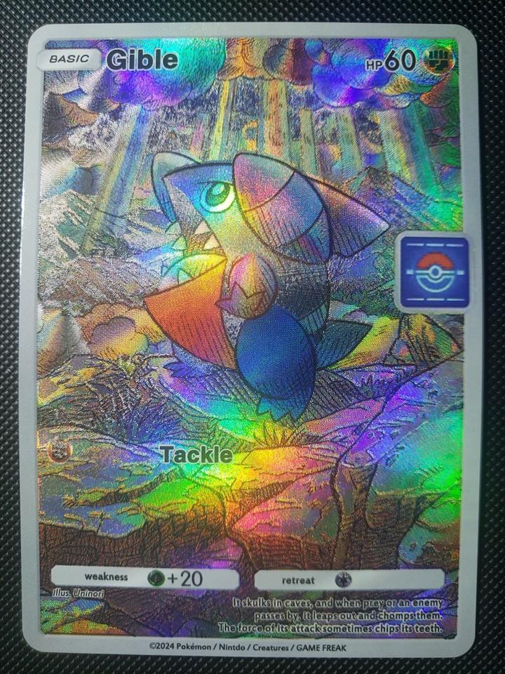 Gible Pokemon TCG Pocket Custom Textured DIY Holo Foil Card | eBay