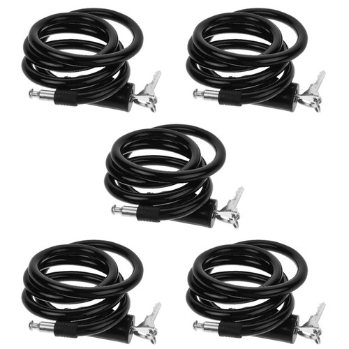 Set of 5 Bike Chain Lock Cable with Key Bicycle Chains and Locks | eBay ...