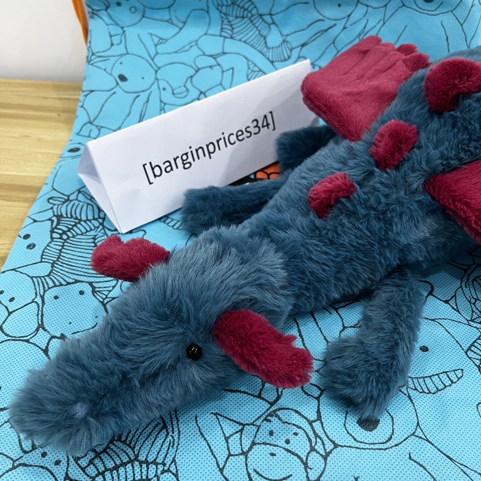 50cm Jellycat Dexter Dragon - Large Plush with Premium Gift Bag, BNWT ...
