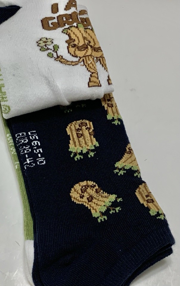 NWT Marvel Groot Socks (Package of 3) Kids Ankle Socks 6.5 - 10 | eBay