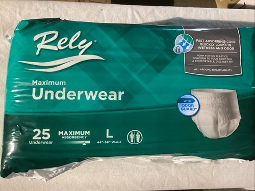 Rely Maximum Absorbency Underwear Large Size (25x4pk) Adult Diapers ...