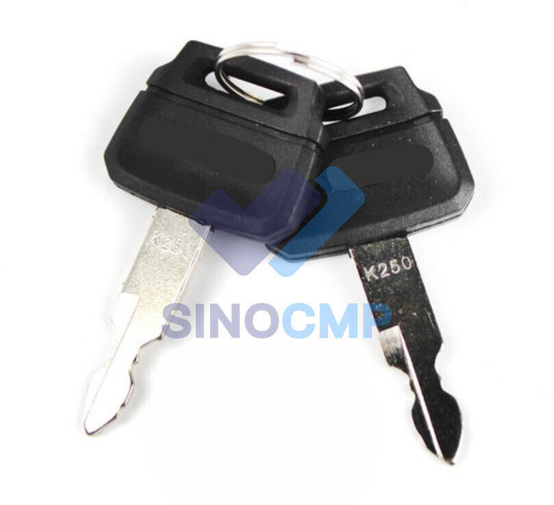 2PCS K250 Ignition Key For Kobelco Heavy Equipment Parts with 2 Year ...