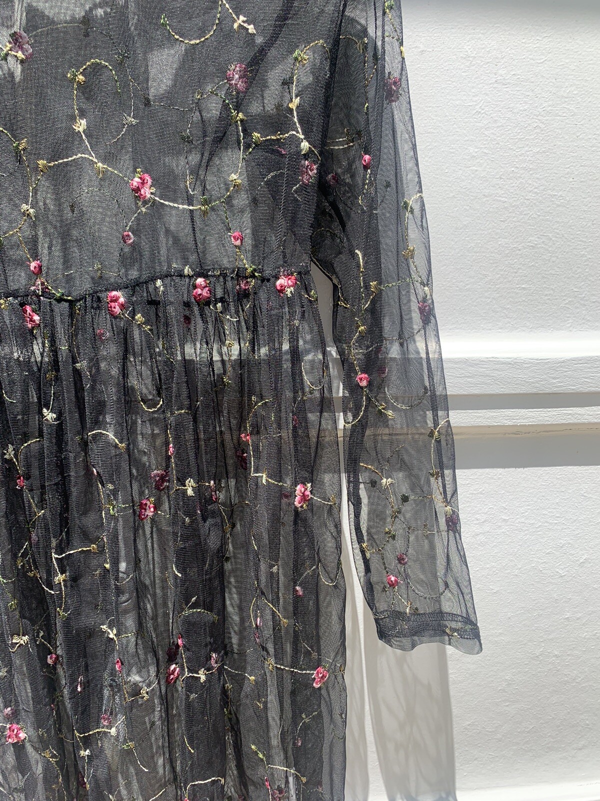 Sexy See Through Rose Floral Mesh Flowy Boho Beach/Pa… - Gem