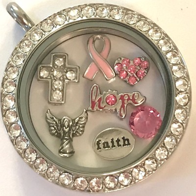 ️AUTHENTIC ORIGAMI OWL ~ 7 CHARM SET ~ BREAST CANCER AWARENESS ~ HOPE ...
