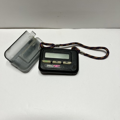 Vintage ProNet Pager Bravo Express Clock GTE OEM Case Plays Untested | eBay