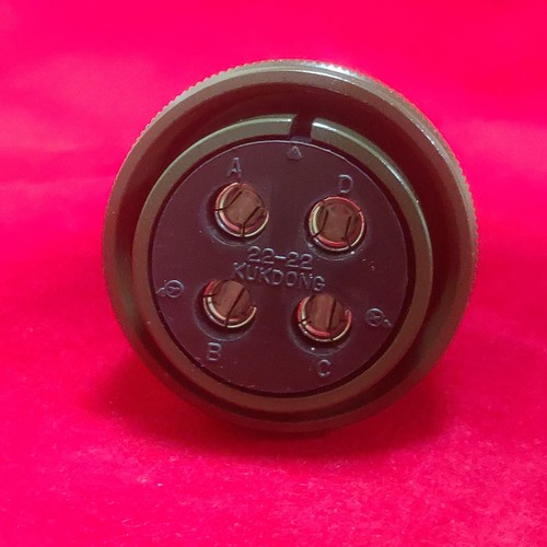 KUKDONG MS3106A-22-22S Circular MIL SPEC Connector Straight Plug 4 Pin ...
