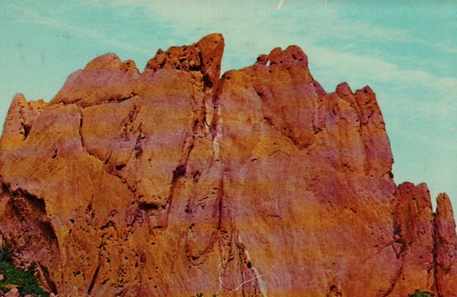 *Colorado Postcard-"Gigantic Rock Formation" /Gardens/ {PM 1974 w/.08 ...
