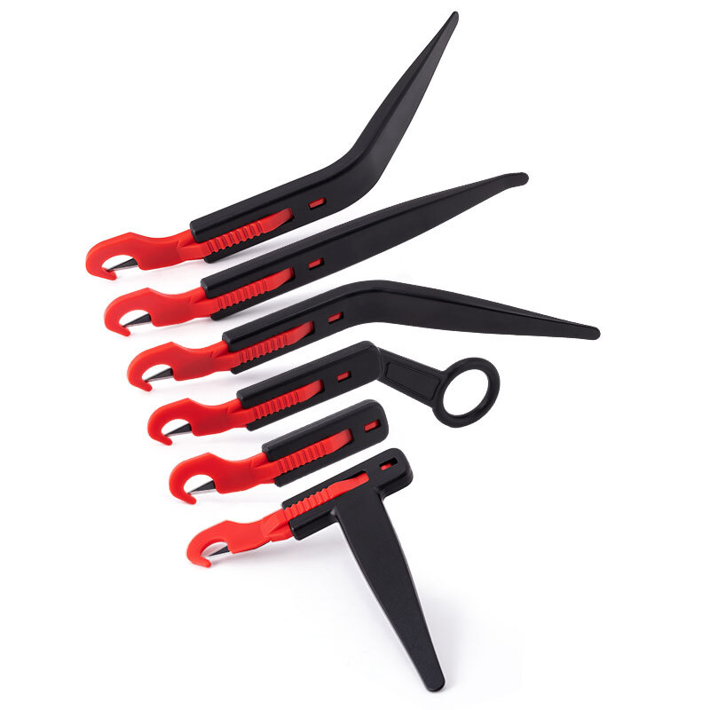 6PCS Safety Back Slitter Knife with Different Handles Vinyl Knife Wrap ...