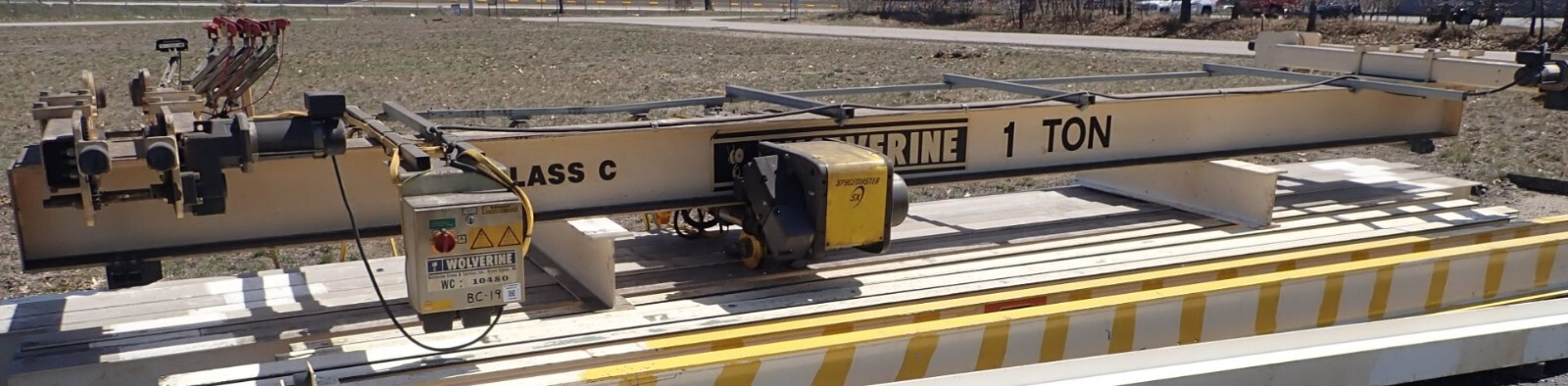 *MAKE OFFER* 1 TON Wolverine Class C OVERHEAD BRIDGE CRANE 2000 Lb ...
