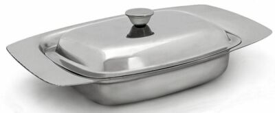 STAINLESS STEEL BUTTER DISH WITH LID BUTTER SERVING COVER WITH LED ...