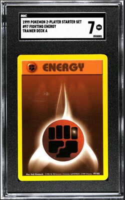 Fighting Energy Brock's TRAINER DECK A Base Set Pokémon SGC NM 7 NEAR ...
