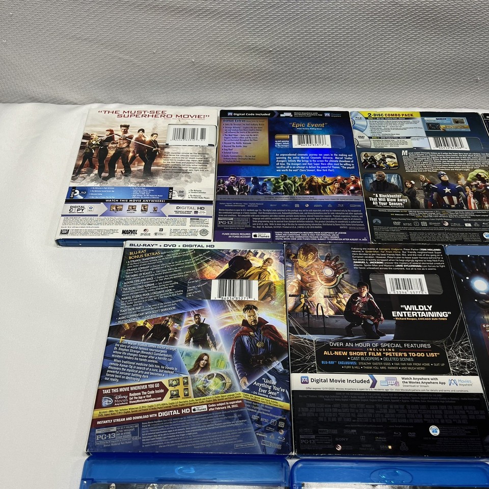 Marvel Cinematic Universe MCU Blu-Ray Lot of 10 Some w/ DVD, Insert ...