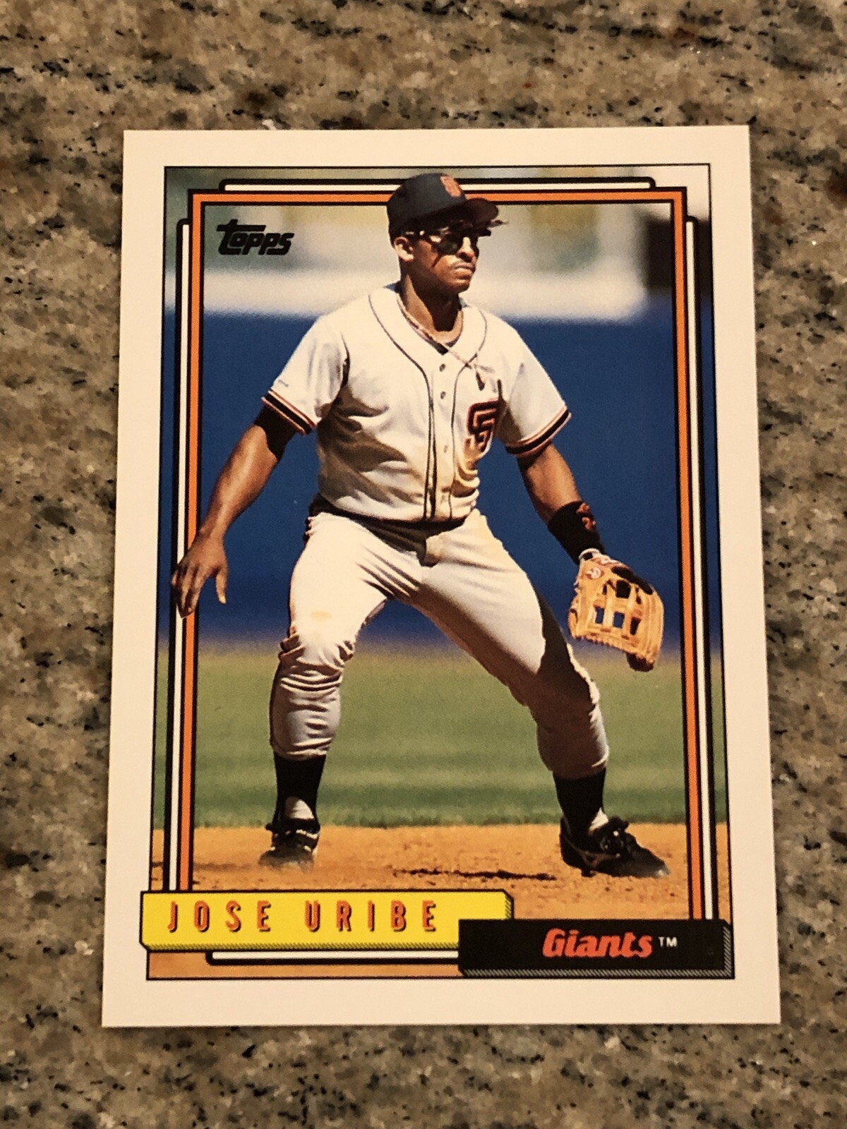 1992 Topps Baseball Card Jose Uribe #538 San Francisco Giants MLB Near ...