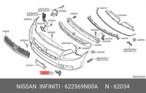 Genuine OE Front Front Fasci 622569N00A , 62256-9N00A | eBay.de