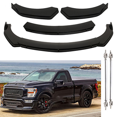 For Ford F150 F-150 Front Bumper Lip Splitter Spoiler Body Kit Glossy ...