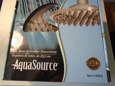 AquaSource 8" Brass Rainmaker Showerhead NIB | eBay