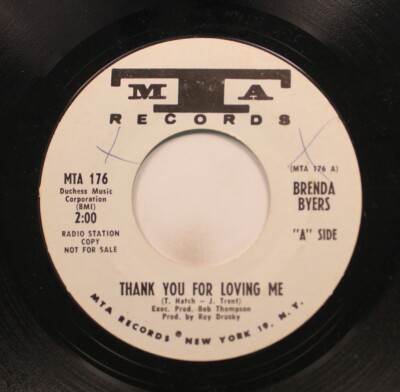 Rock Promo 45 Brenda Byers - Thank You For Loving Me / Night Life On ...