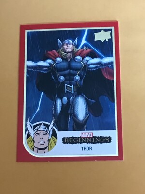 2022 UD Marvel Beginnings Base Red Border #6 Thor Nice | eBay