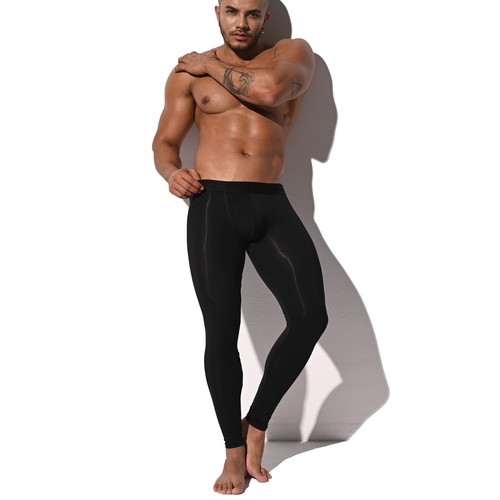 Men‘s Solid Winter Big U-Pouch Thermal Underwear Warm Pants Long Johns ...