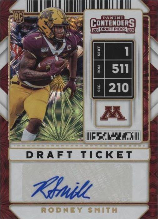 2020 Panini Contenders Draft Picks - College Ticket Autographs Rodney ...
