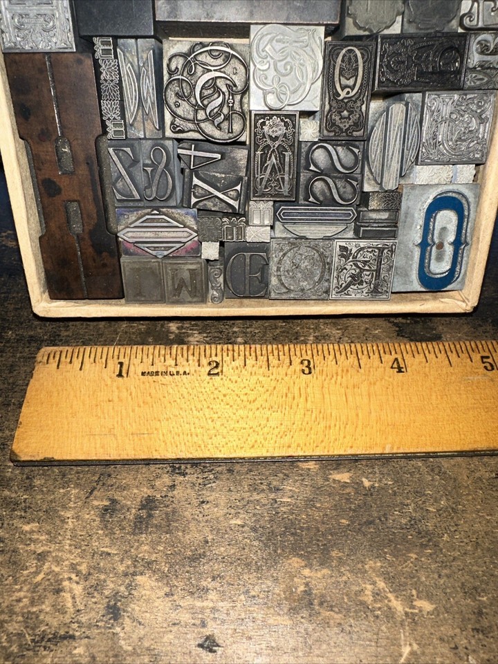 Print Blocks Dingbats Ornamental Borders Great Variety! Type Cut Blocks ...