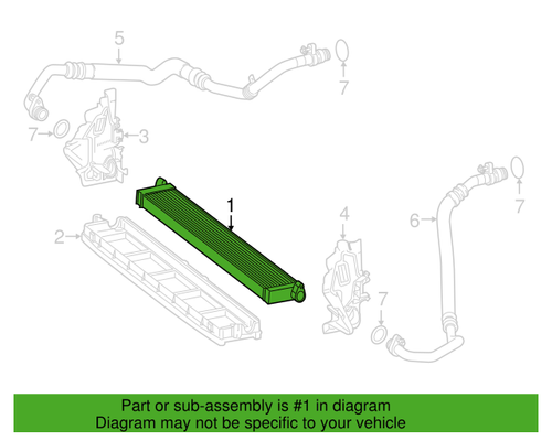Mercedes-Benz AMG Engine Oil Cooler Auxiliary Radiator A0995000001 C63s ...