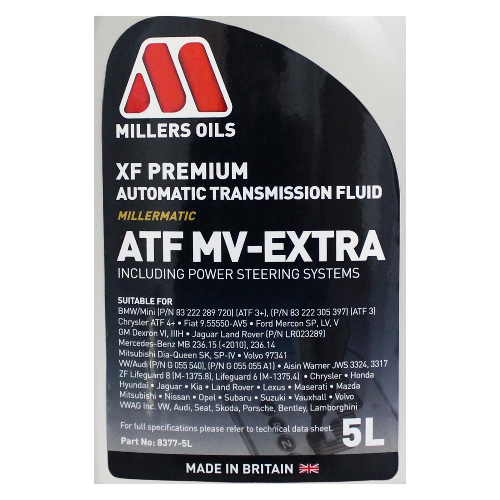 Millers Oils XF Premium ATF MV-EXTRA Automatic Transmission Fluid - 5 ...
