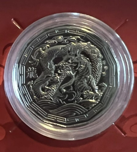 2024 ‘YEAR OF THE DRAGON’ 50c FIFTY CENT TETRA-DECAGON UNC CARDED COIN ...