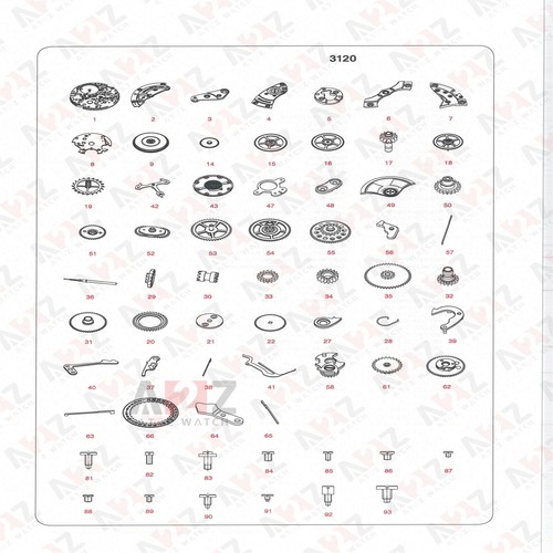 Cal 3120 Automatic Device Module Bridge Train Wheel for Audemars Piguet ...