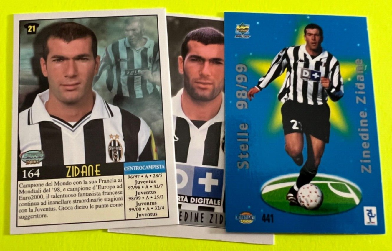 MUNDICROMO Zinedine Zidane Rare 3 Different Cards Original Excellent | eBay