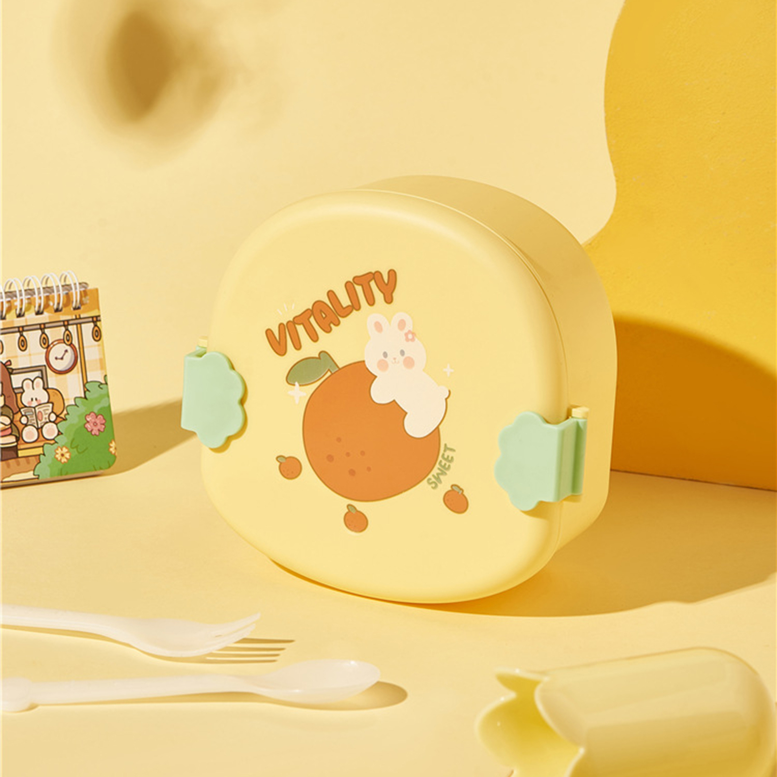 Food Container Portable Pack Rice Cute Fruit Food Container Pp Material ...