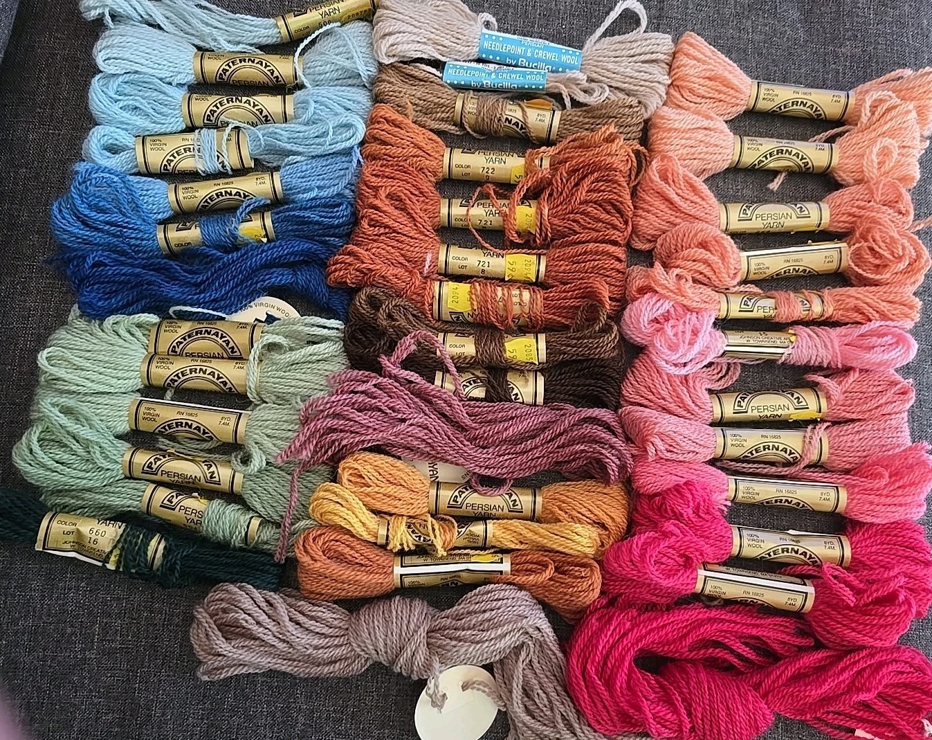 39 Vintage Paternayan Persian Yarn needlepoint Wool Lot 8 Yd Skeins | eBay