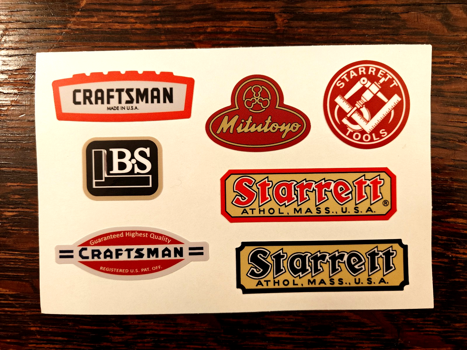 Measurement Masters Minis Sticker Set 7 Stickers Starrett Mitutoyo ...