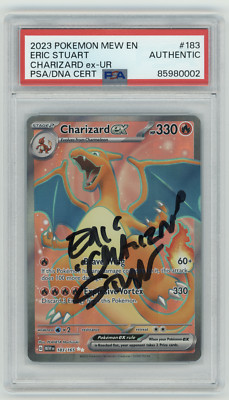 PSA Signed Eric Stuart Pokémon Charizard ex Scarlet & Violet-151 183/ ...