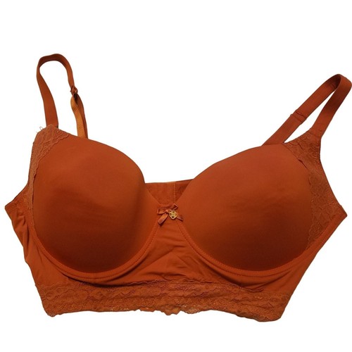 Daisy Fuentes Womens bra size 42D underwire burnt orange lace detail | eBay