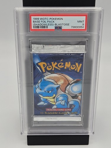 1999 Pokemon Shadowless Foil Pack Base Set Booster PSA 9 MINT ...