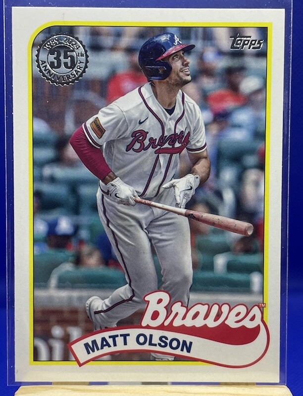 2024 Atlanta Braves Matt Olson Topps Series 1 1989 35th ANNIVERSARY ...