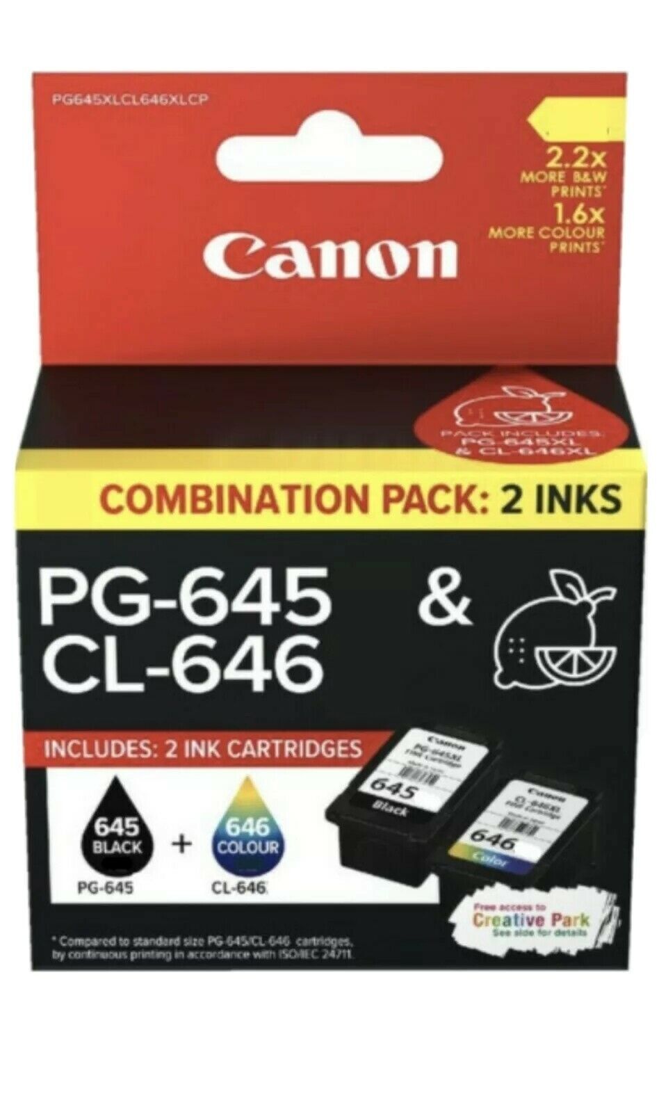 Canon Pixma ink cartridge 645 645XL Black or 646 646XL Colour single ...