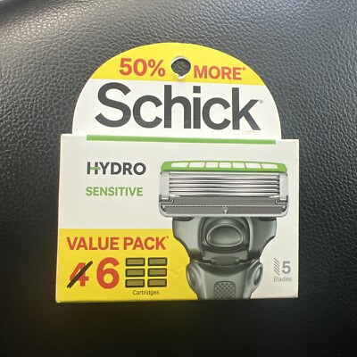 Schick Hydro 5 SENSITIVE Refill Razor Blade 6 Cartridges NEW IN BOX | eBay