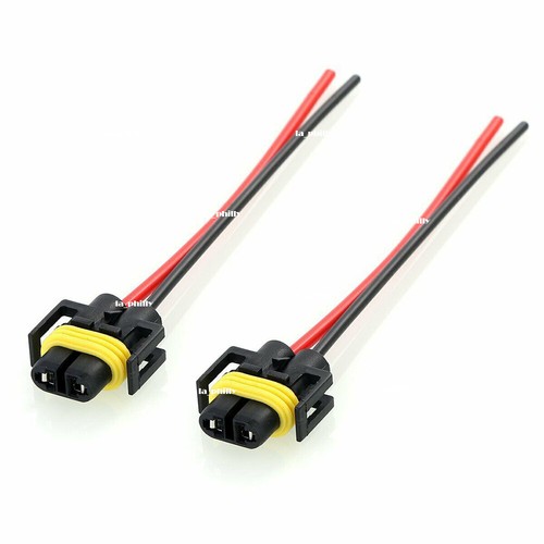 2Pcs H11 Headlight Fog Light Bulb Holder Connector Wiring Harness ...