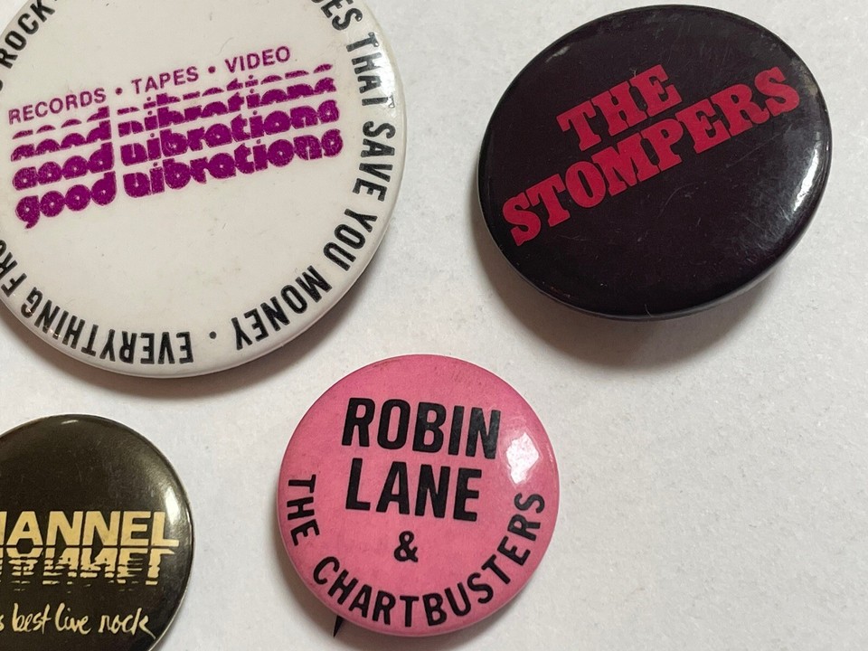 Lot of 5 Vintage 1980’s BOSTON Rock Music Scene Pins - THE STOMPERS ...